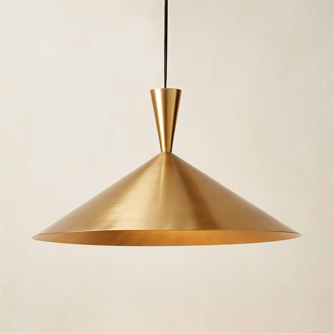 Brio Modern Polished Brass Pendant Light Reviews Cb2