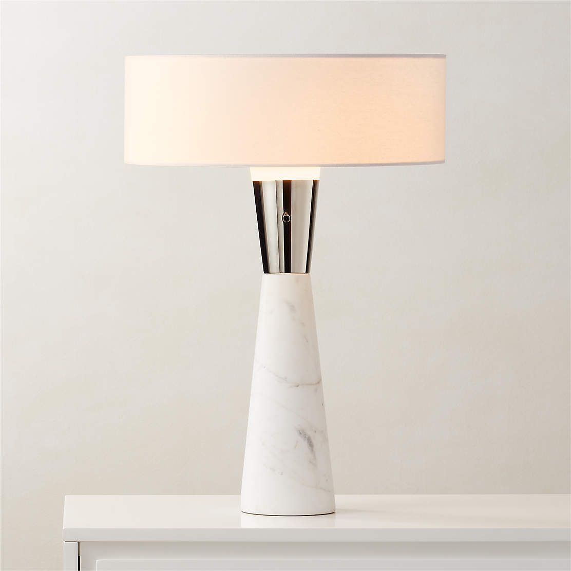 Raw Marble Table Lamp + Reviews | CB2