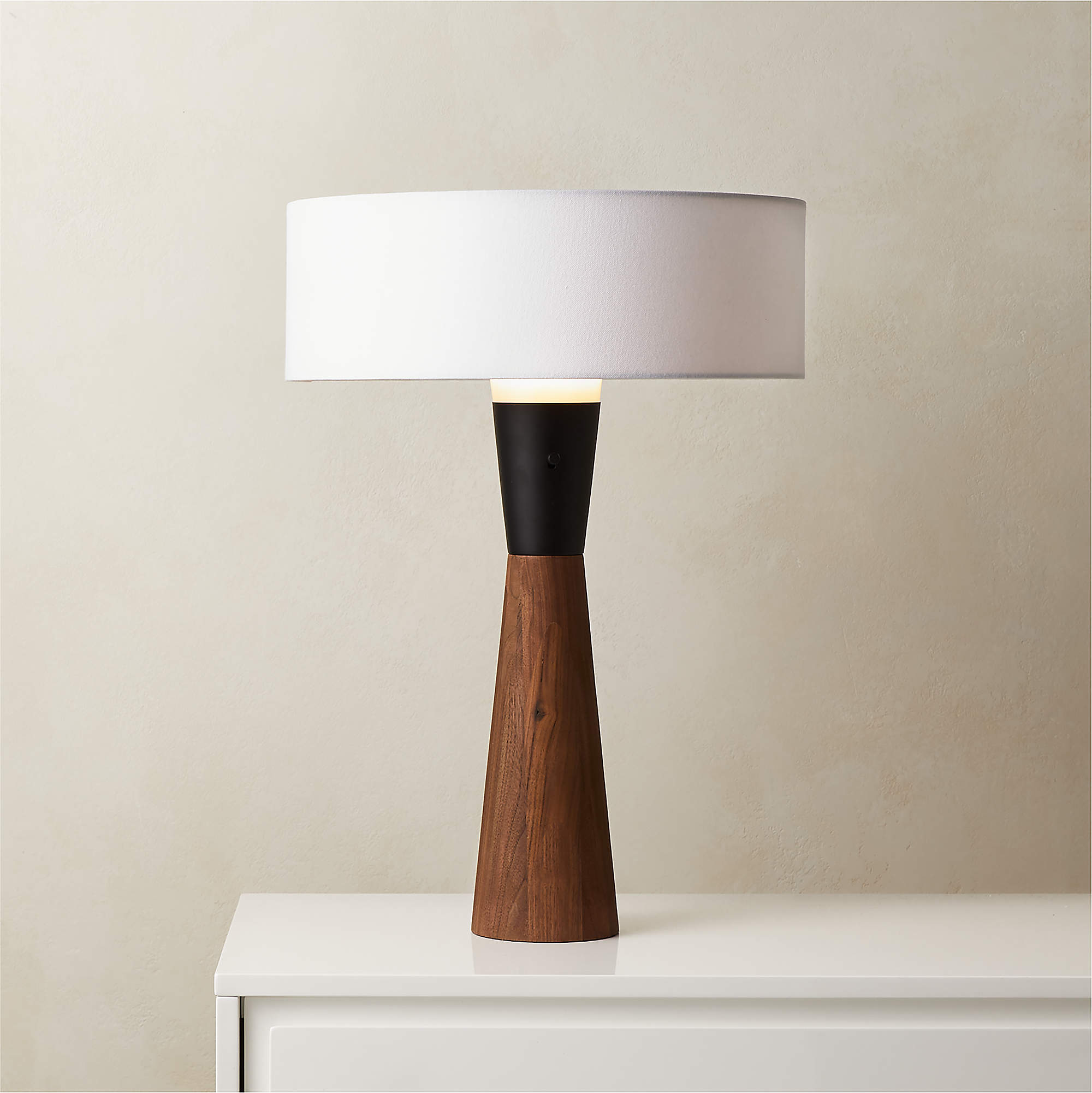 Paul McCobb Exposior Walnut Table Lamp Model 2011 + Reviews | CB2