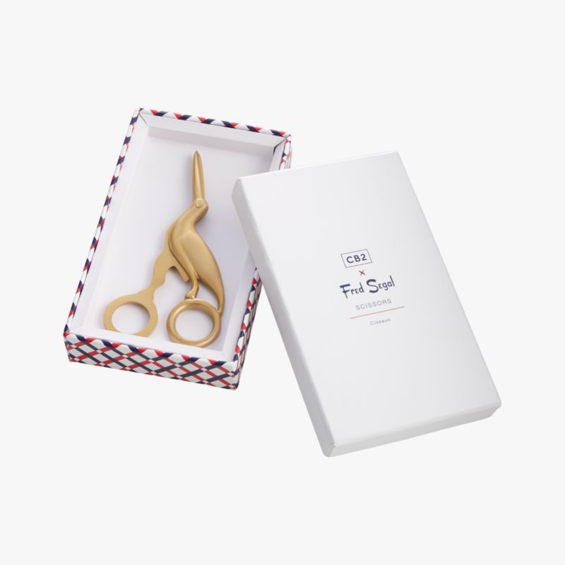 Solid Brass Studio Bird Scissors + Reviews | CB2