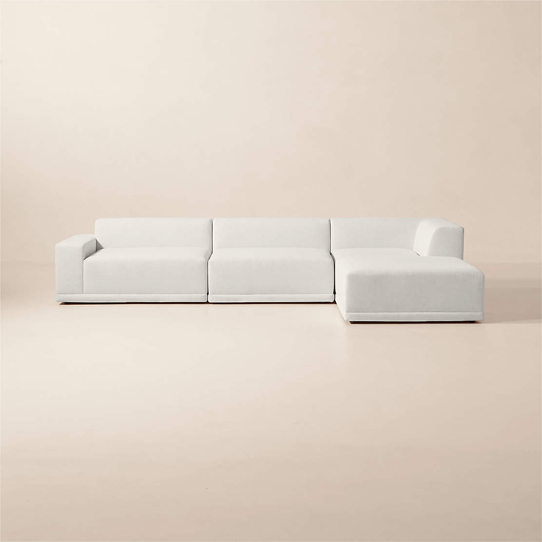 Faible 4-Piece Sectional Sofa with Left Arm Hatch Platinum | CB2