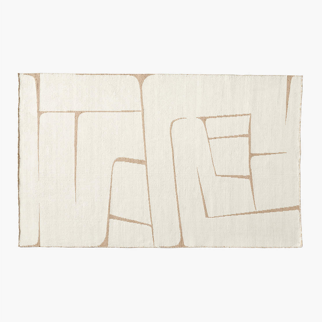 Faro Modern Handwoven Performance White and Natural Indoor/Outdoor Area ...