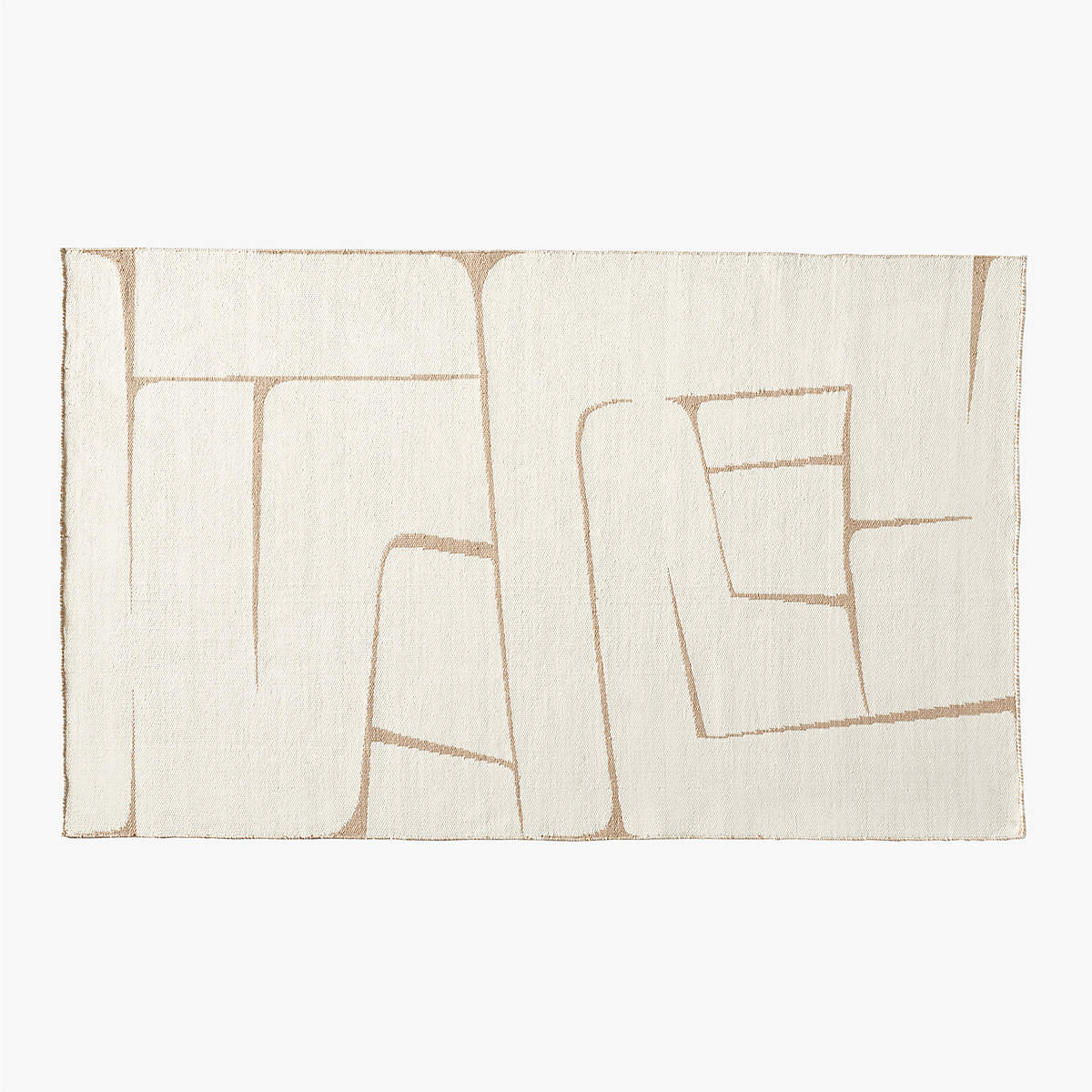 Faro Modern Handwoven Performance White and Natural Indoor/Outdoor Area ...