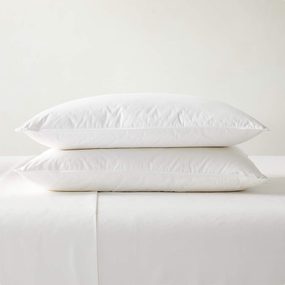 Feather-Down King Pillow Inserts Set of 2 + Reviews | CB2