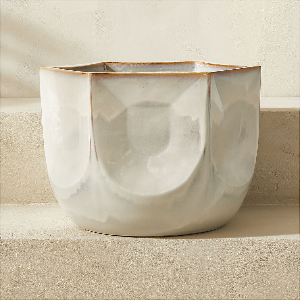 Modern White Outdoor Planters, Plant Pots and Planter Bowls | CB2