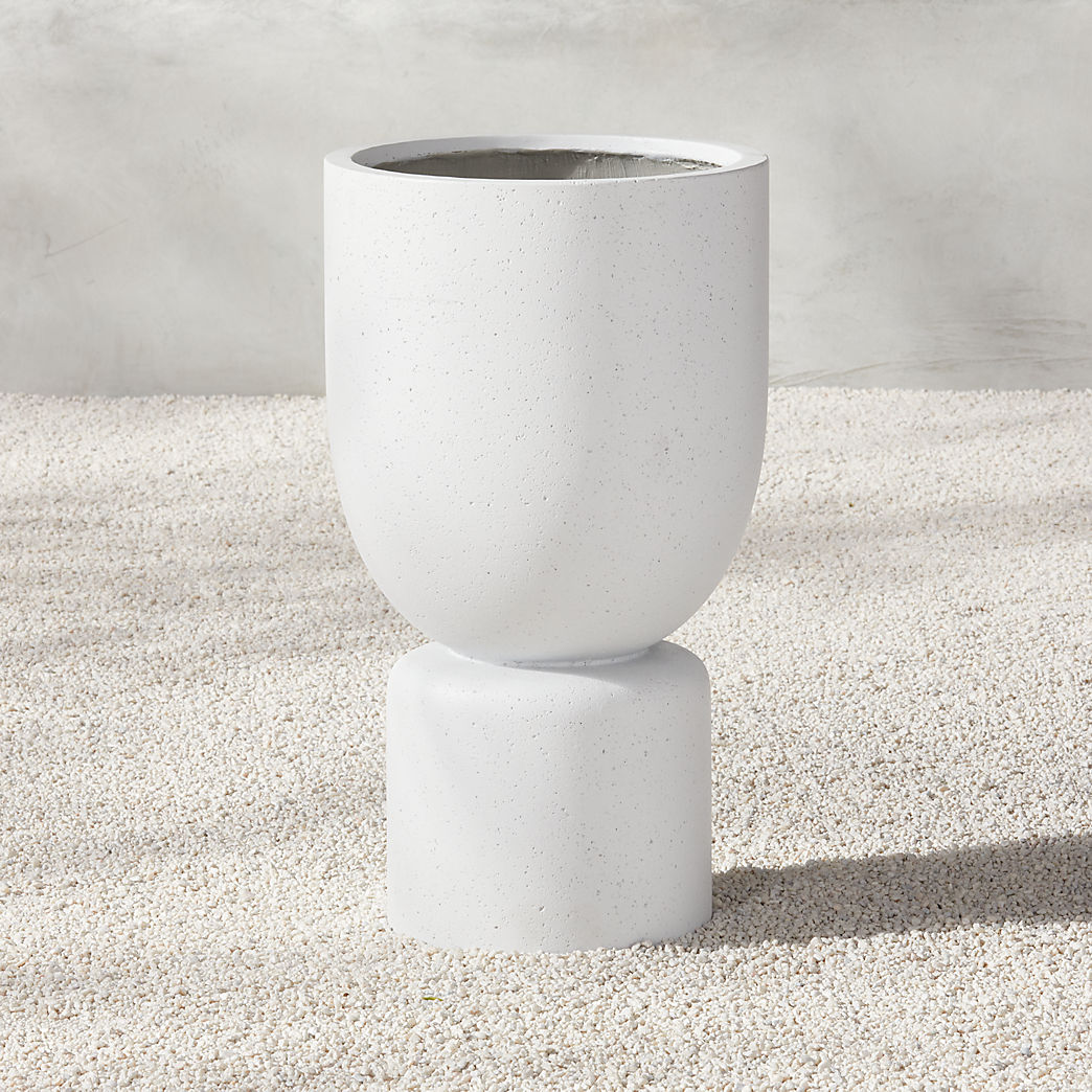 Modern White Outdoor Planters, Plant Pots and Planter Bowls | CB2