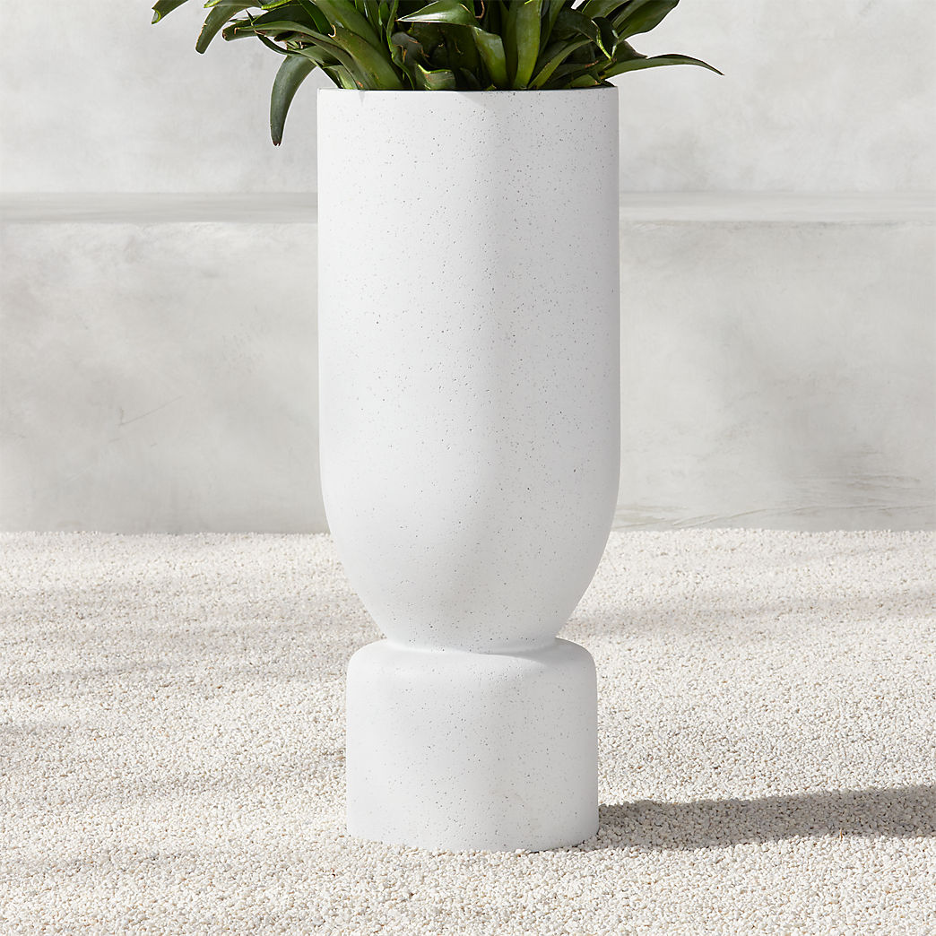Modern White Outdoor Planters, Plant Pots and Planter Bowls | CB2