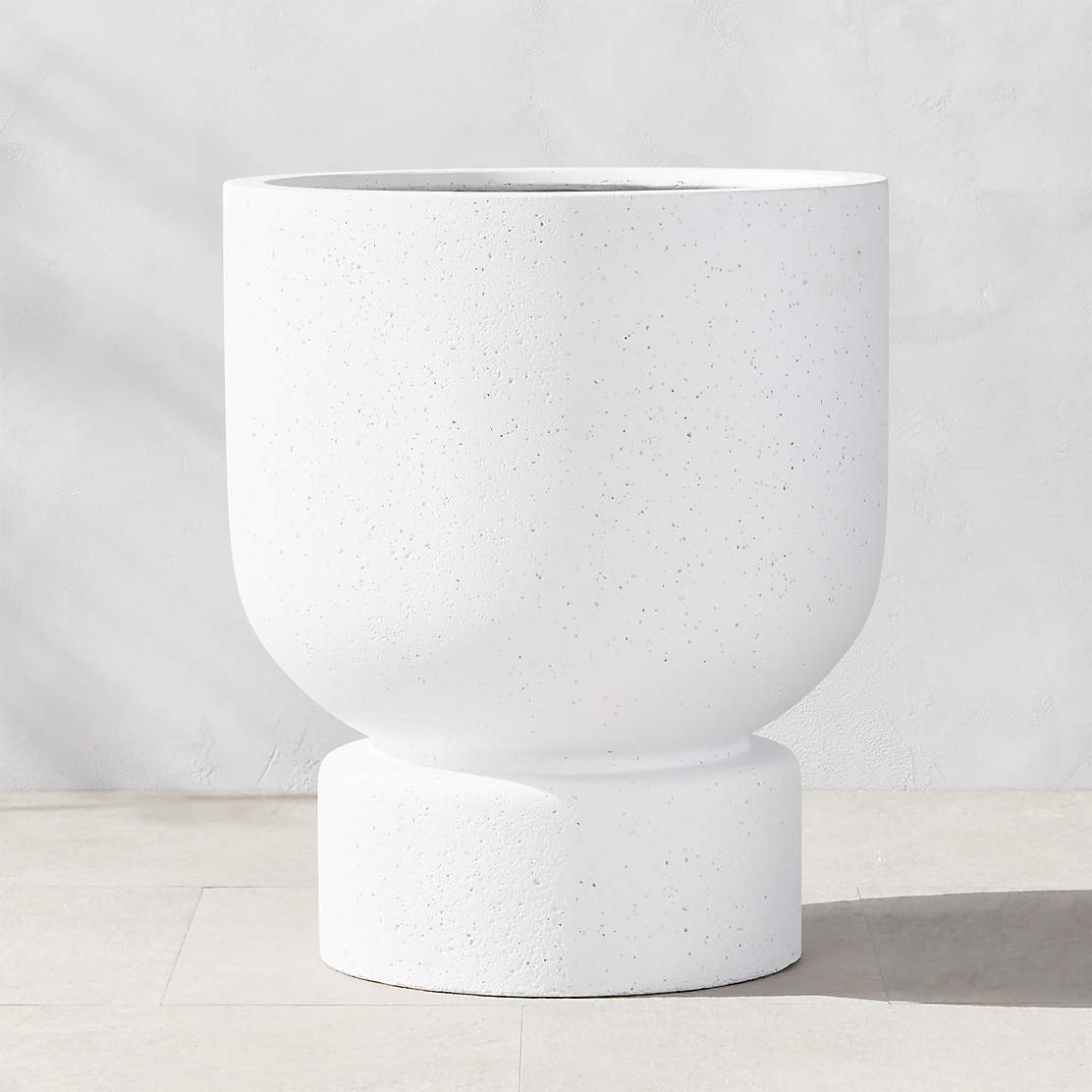 Rough Cast Modern Planters | CB2 Canada