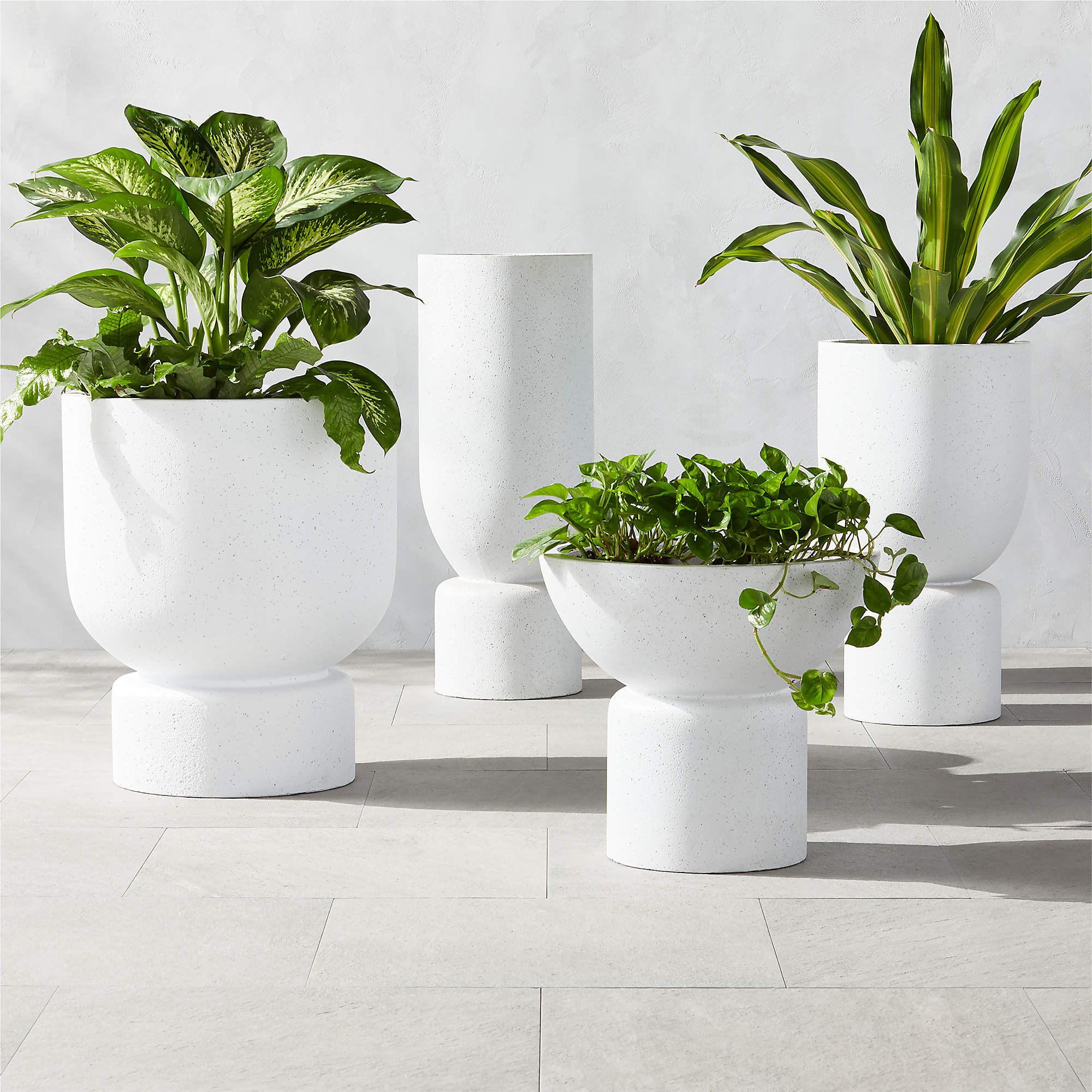 Flatform Indoor/Outdoor Modern Cement Planters | CB2