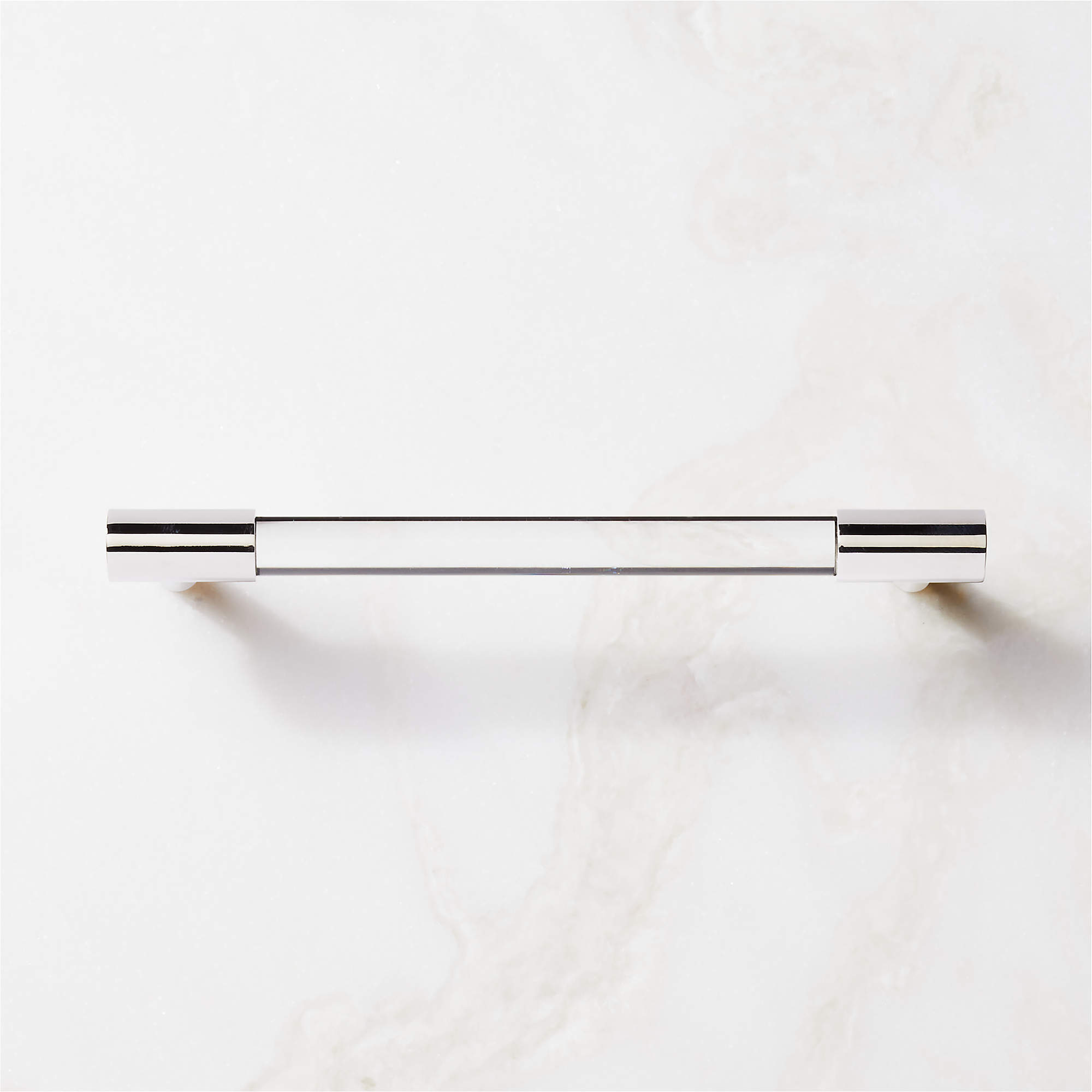 Flynn Polished Nickel and Crystal Handle 6" + Reviews | CB2