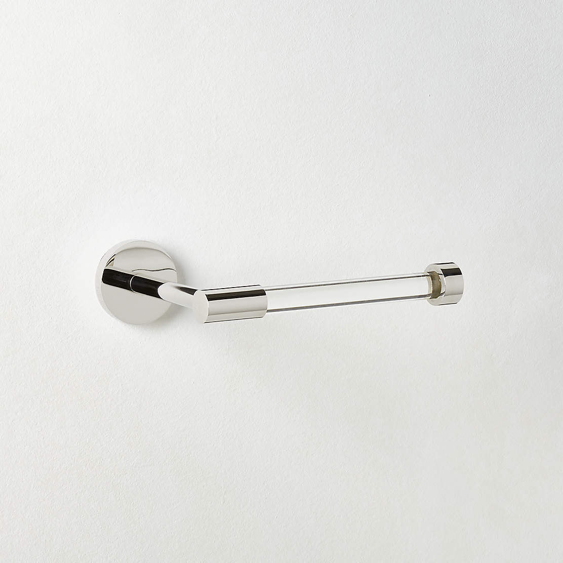 Kela Polished Nickel Wall-Mounted Toilet Paper Holder + Reviews | CB2