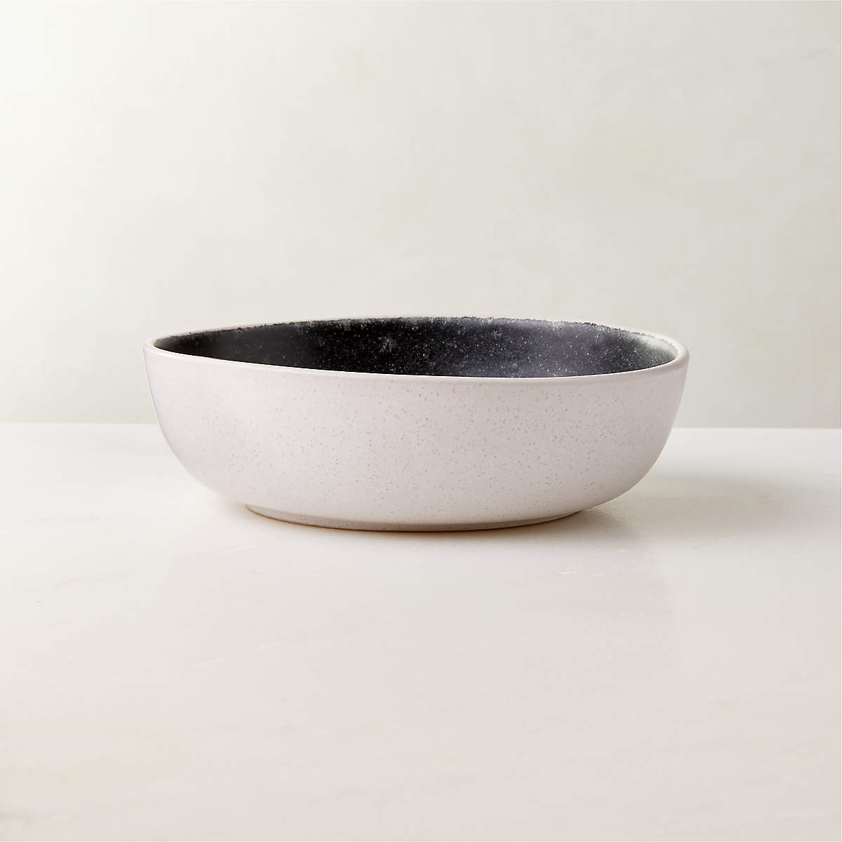 Fynn Modern Black and White Salad Plate + Reviews | CB2