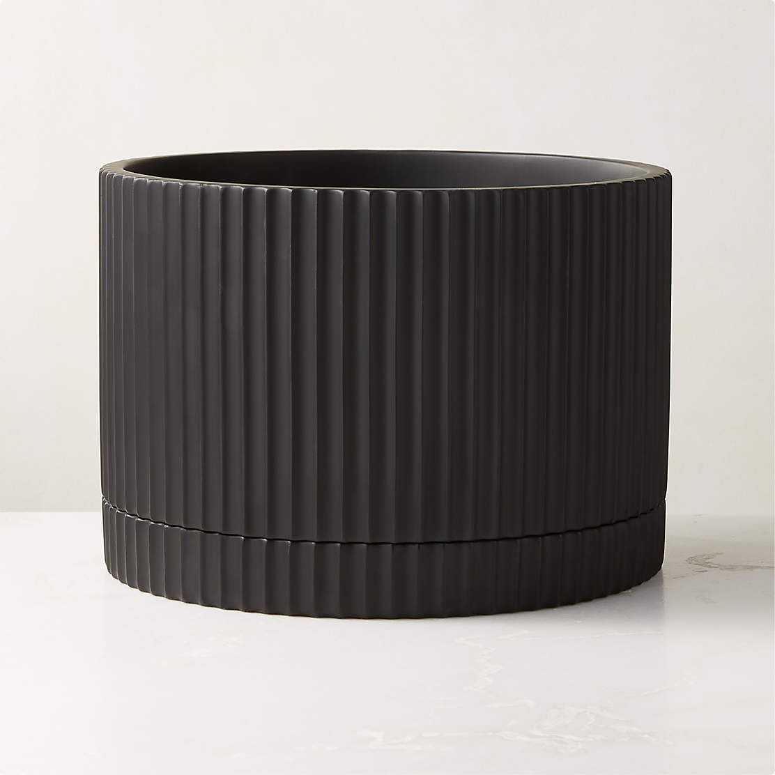 Rough Cast Modern Planters | CB2 Canada