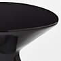 Forcella High-Gloss Black Cement Side Table + Reviews | CB2