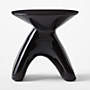 Forcella High-Gloss Black Cement Side Table + Reviews | CB2