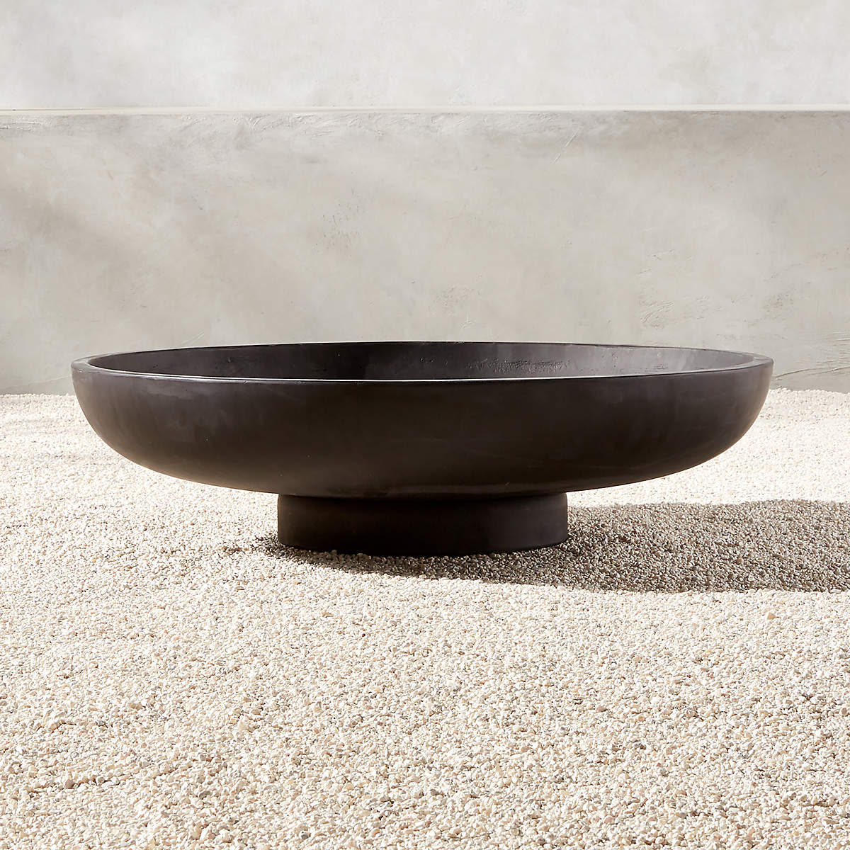 Form Black Cement Fire Pit + Reviews | CB2