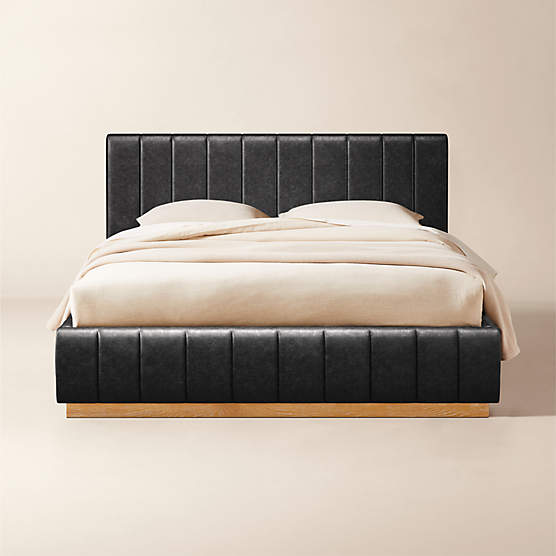 Forte Luca Storm King Black Bed | CB2