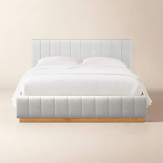 Forte Hatch Charcoal King Natural Bed | CB2