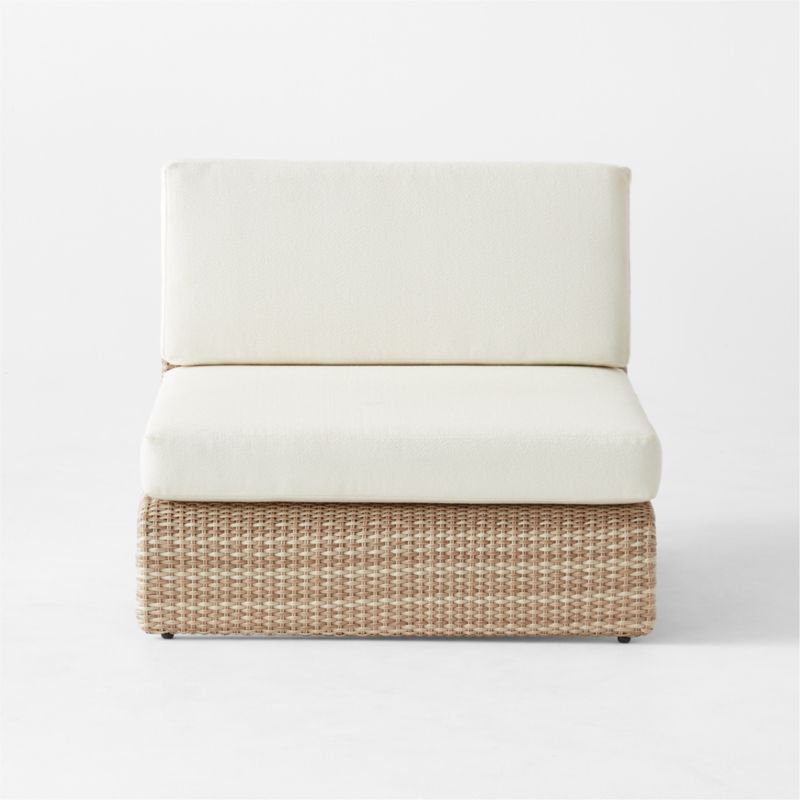 Foss Woven Armless Outdoor Patio Chair + Reviews | CB2