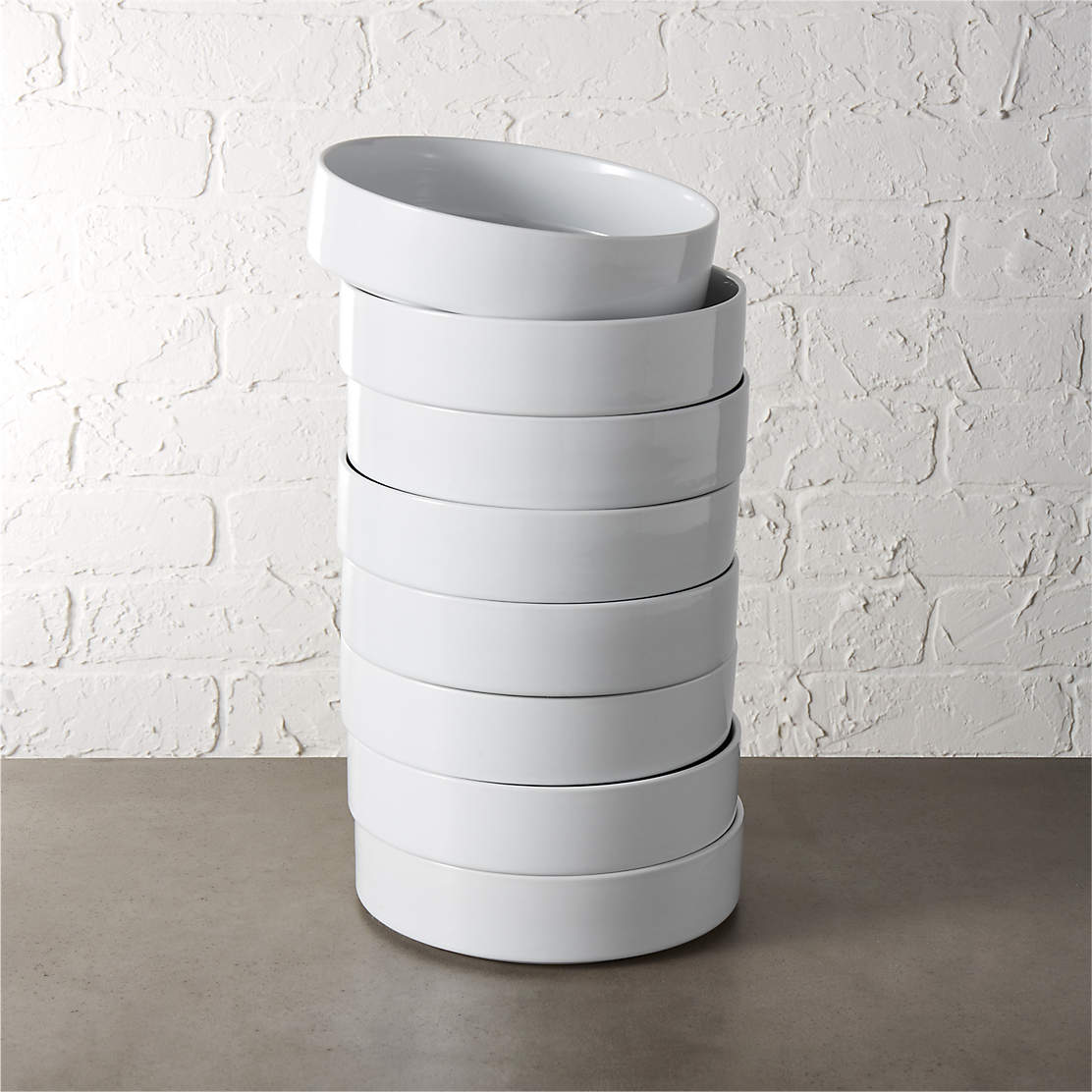 Dolce White Terracotta Soup Bowl | CB2