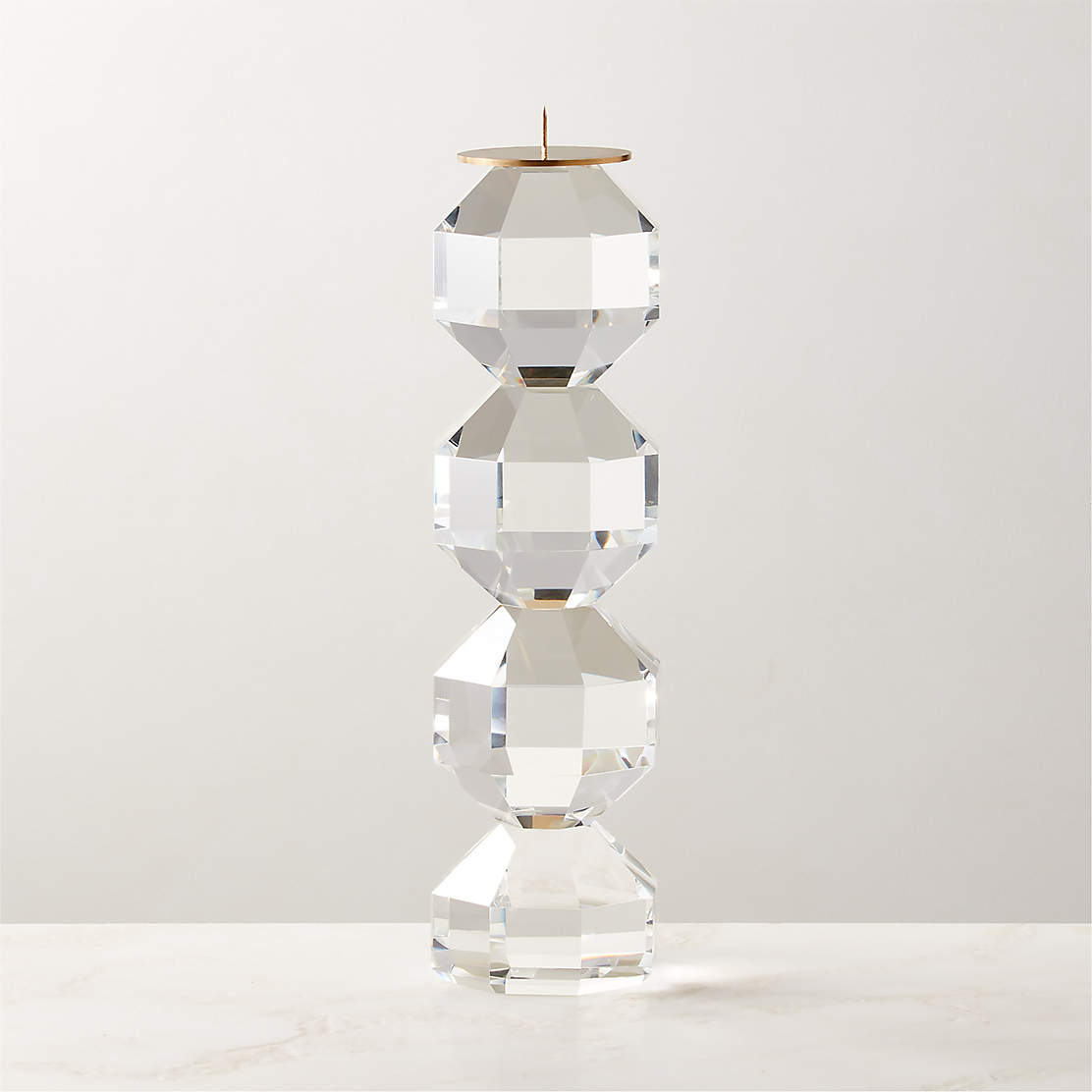 Fren Crystal Pillar Candle Holder Small | CB2