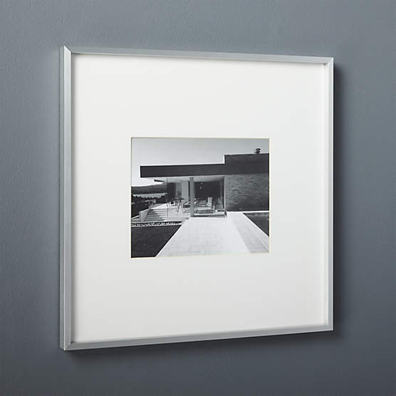 Gallery Soft Black Picture Frame with White Mat 24"x36" + Reviews | CB2