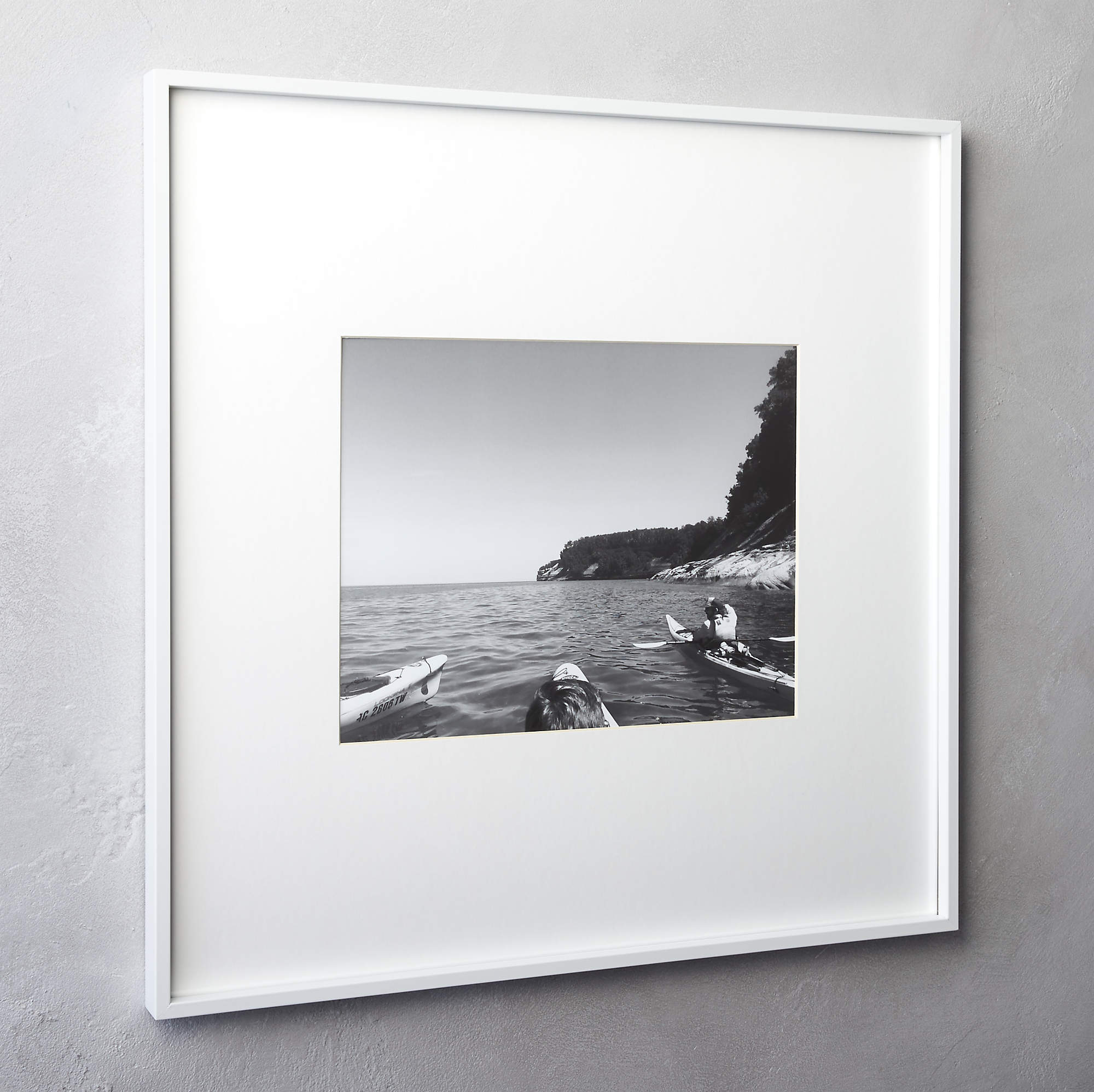 Gallery White Picture Frame with White Mat 11"x14" + Reviews | CB2