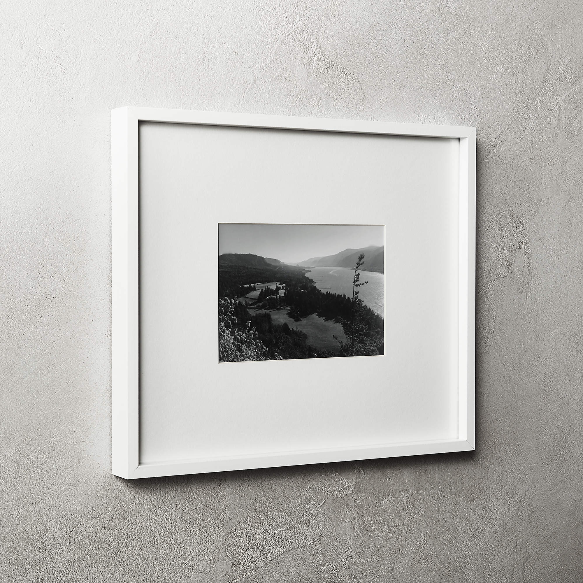 Gallery White Picture Frame with White Mat 5"x7" + Reviews | CB2 Canada