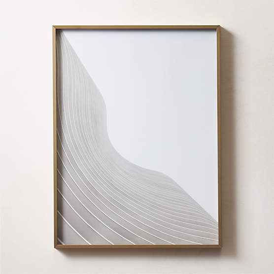 Gallery Brass Picture Frame with White Mat 18x24 + Reviews | CB2