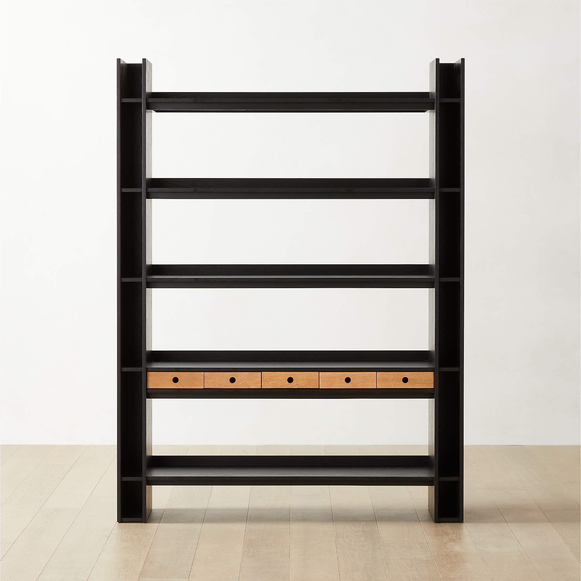 Genova Black Ebonized Oak Bookcase by Gianfranco Frattini | CB2