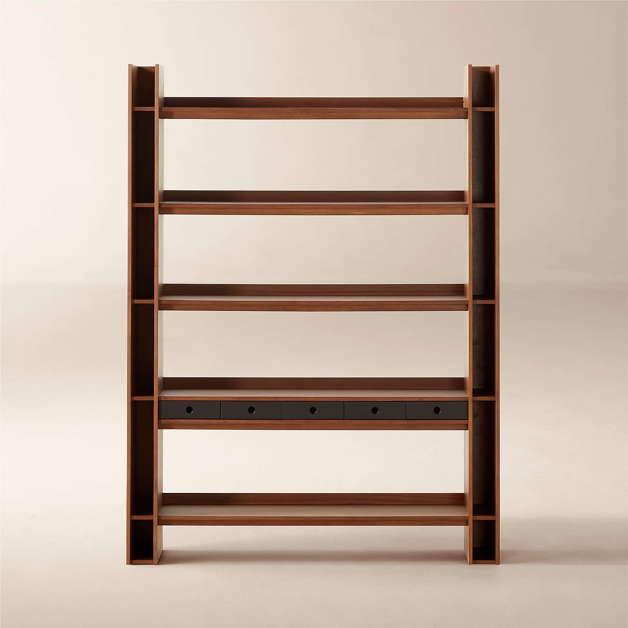 Genova Walnut Wood Bookcase by Gianfranco Frattini | CB2