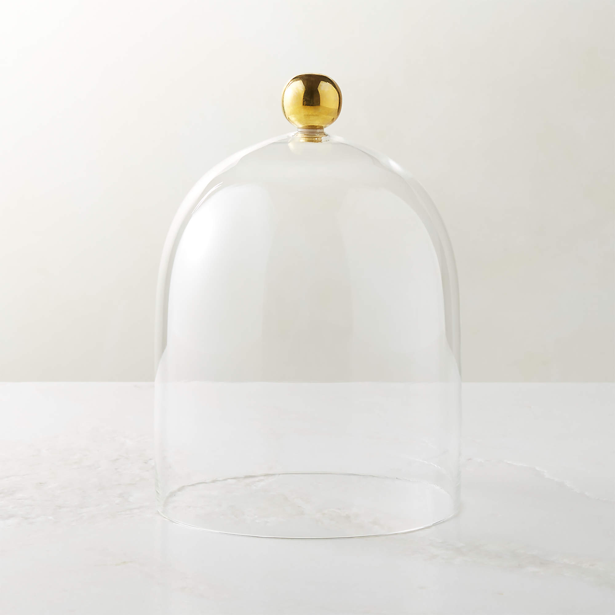 Glass Cloche with Unlacquered Brass Knob + Reviews | CB2 Canada