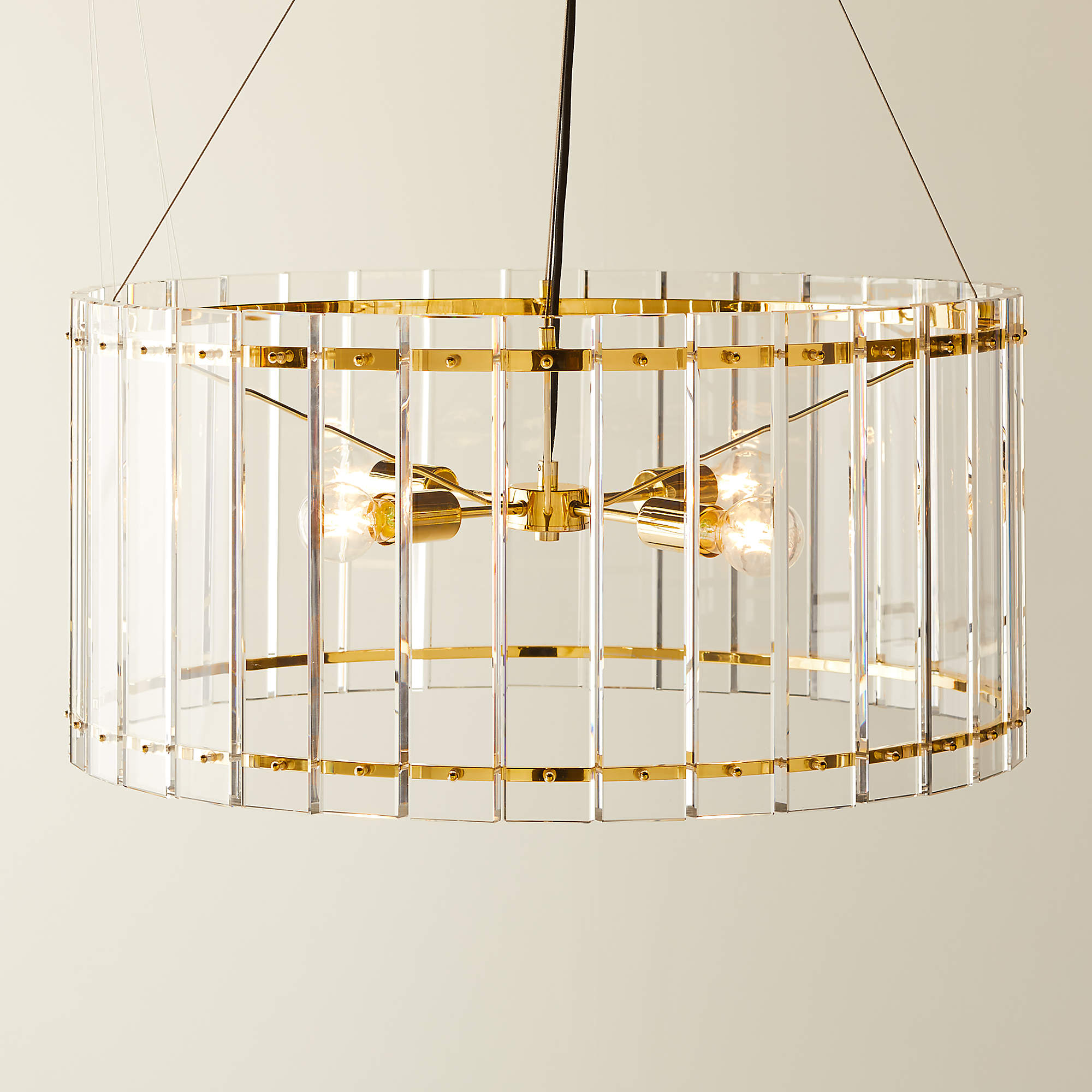 Gleam Crystal Pendant Light 30" + Reviews | CB2