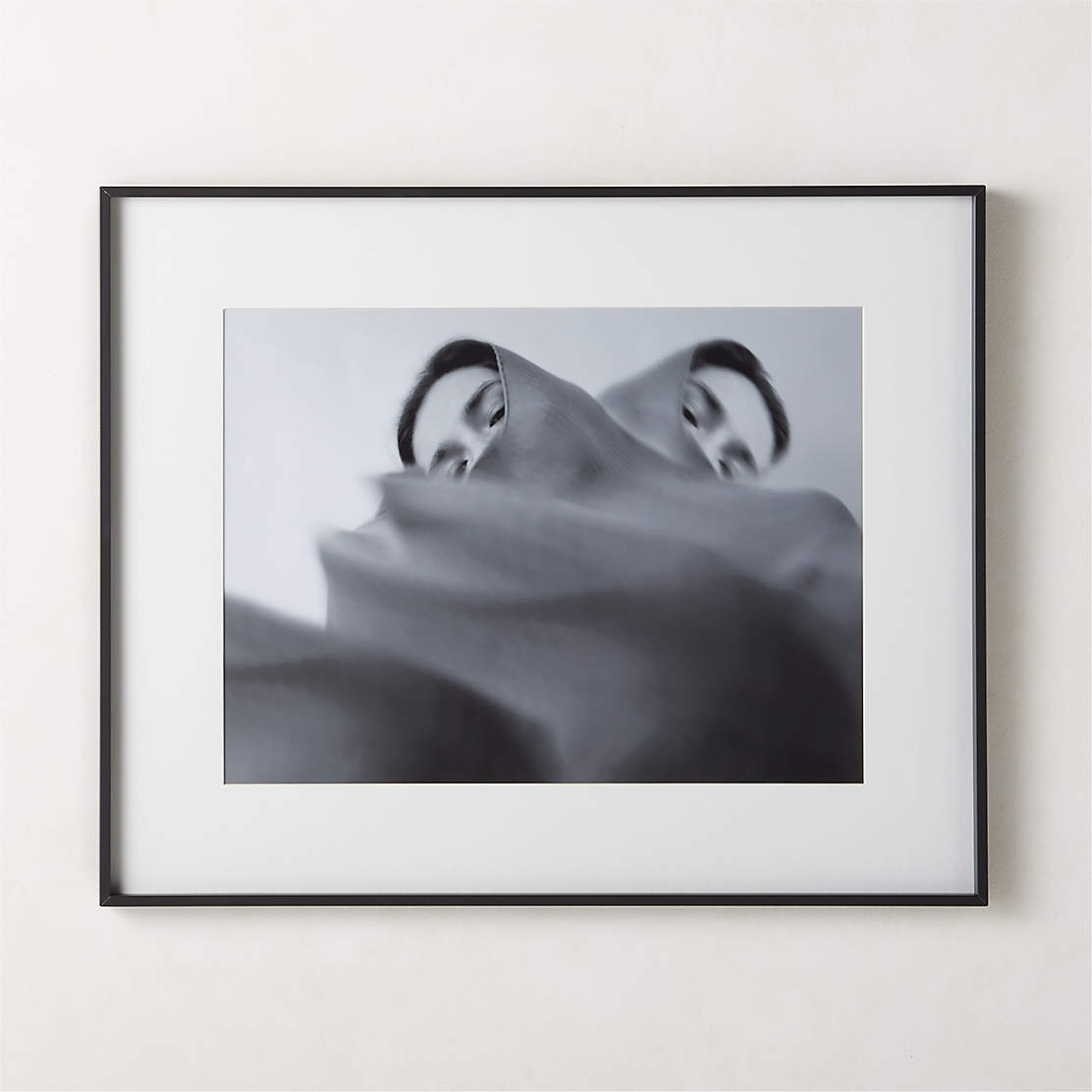 Gallery Soft Black Picture Frame with White Mat 16"x20" + Reviews | CB2 ...