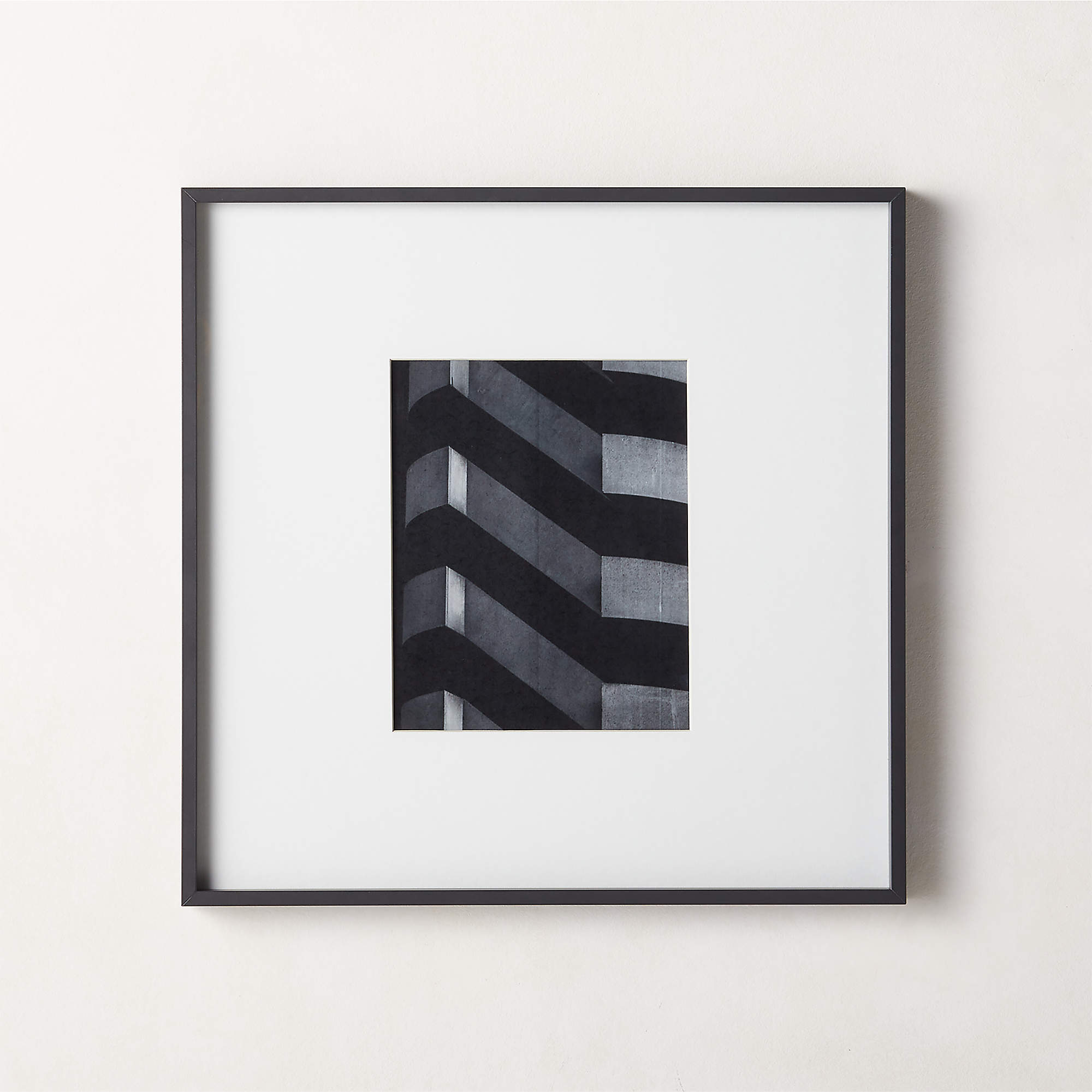 Gallery Soft Black Picture Frame with White Mat 8"x10" + Reviews | CB2 ...