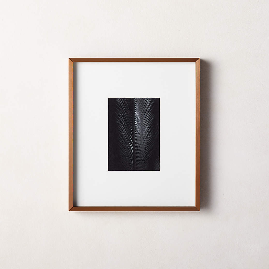 Gallery Brass Picture Frames with White Mats | CB2