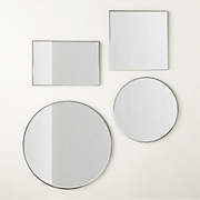 Graduate Beveled Black Round Wall Mirror 48" + Reviews | CB2