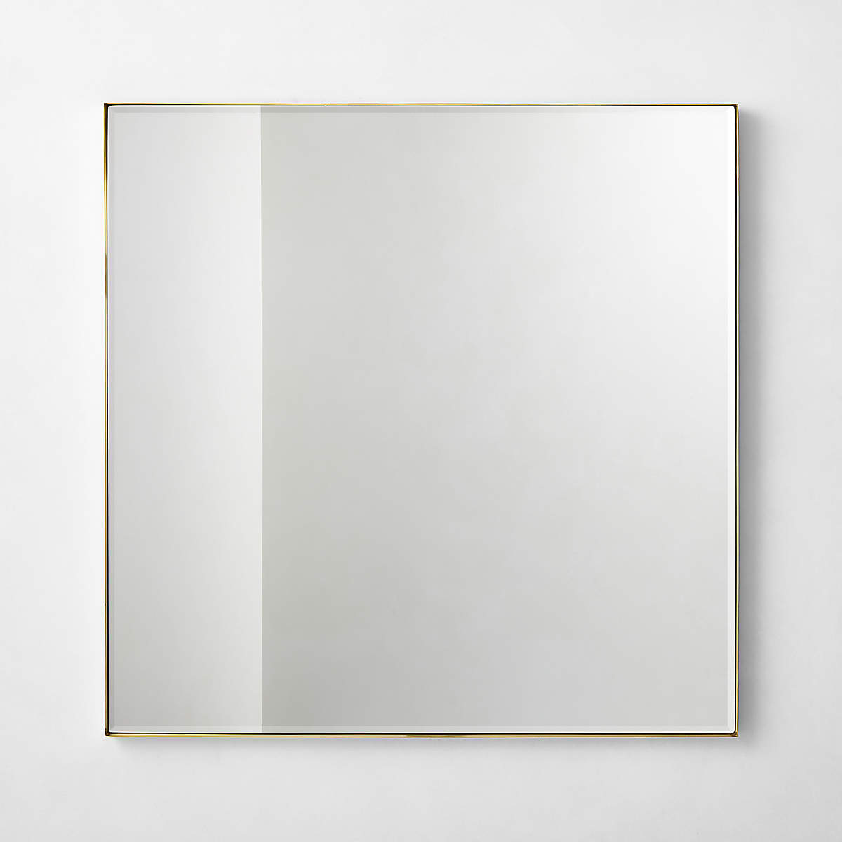 Graduate Beveled Brass Square Wall Mirror 32"X32" | CB2
