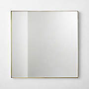 Graduate Beveled Brass Square Wall Mirror 32"X32" | CB2