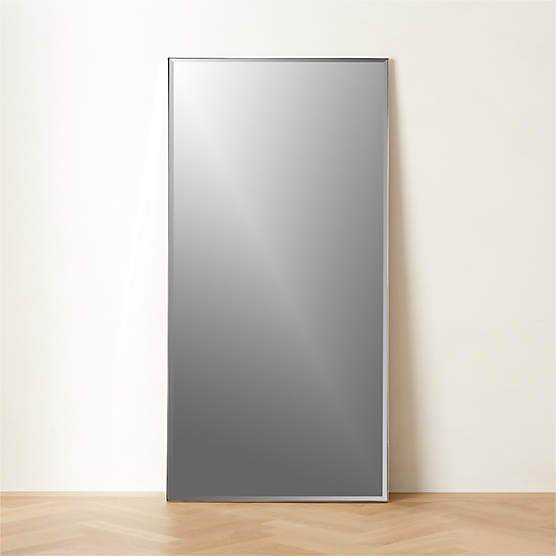 Graduate Beveled Polished Nickel Round Wall Mirror 48" + Reviews | CB2