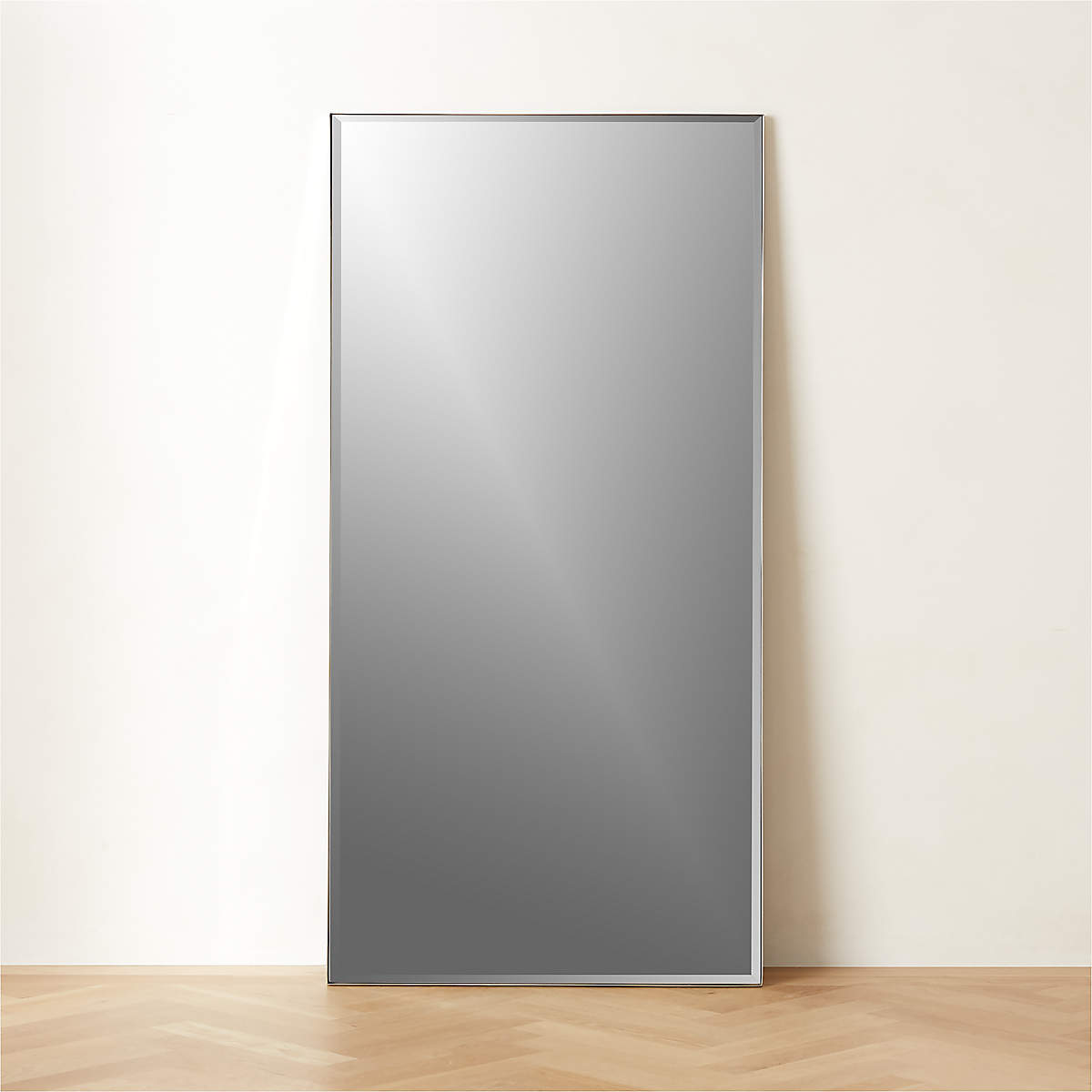 Graduate Beveled Polished Nickel Full-Length Floor Mirror 36''x72'' + Reviews | CB2