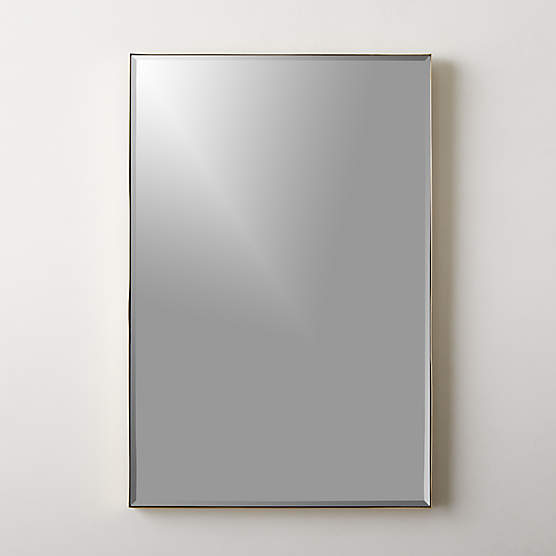 Infinity Black Rectangular Wall Mirror 24"x36" + Reviews | CB2