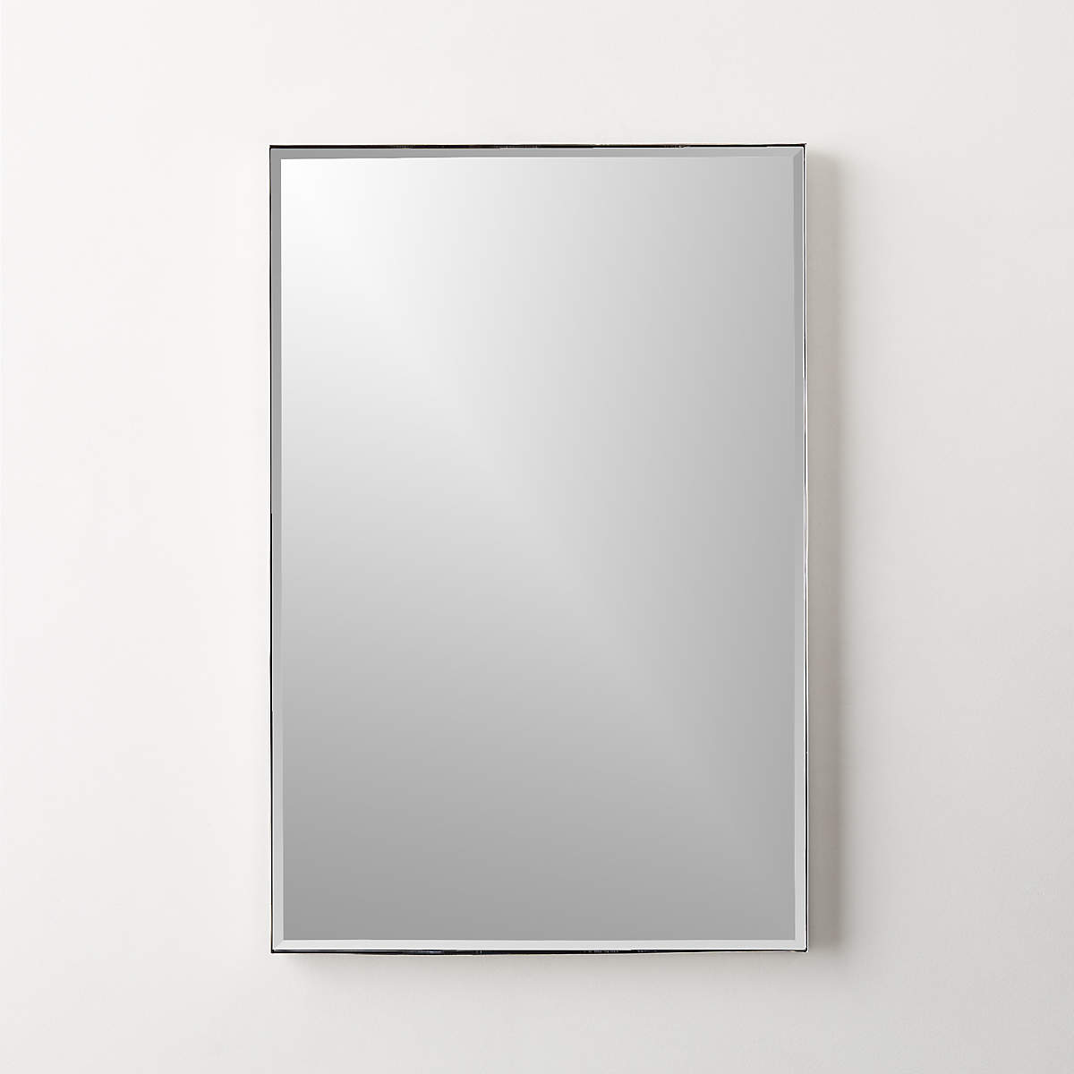 Graduate Beveled Polished Nickel Rectangular Mirror 24"x36" + Reviews | CB2