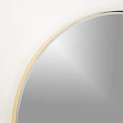 Graduate Beveled Brass Round Wall Mirror 36" + Reviews | CB2