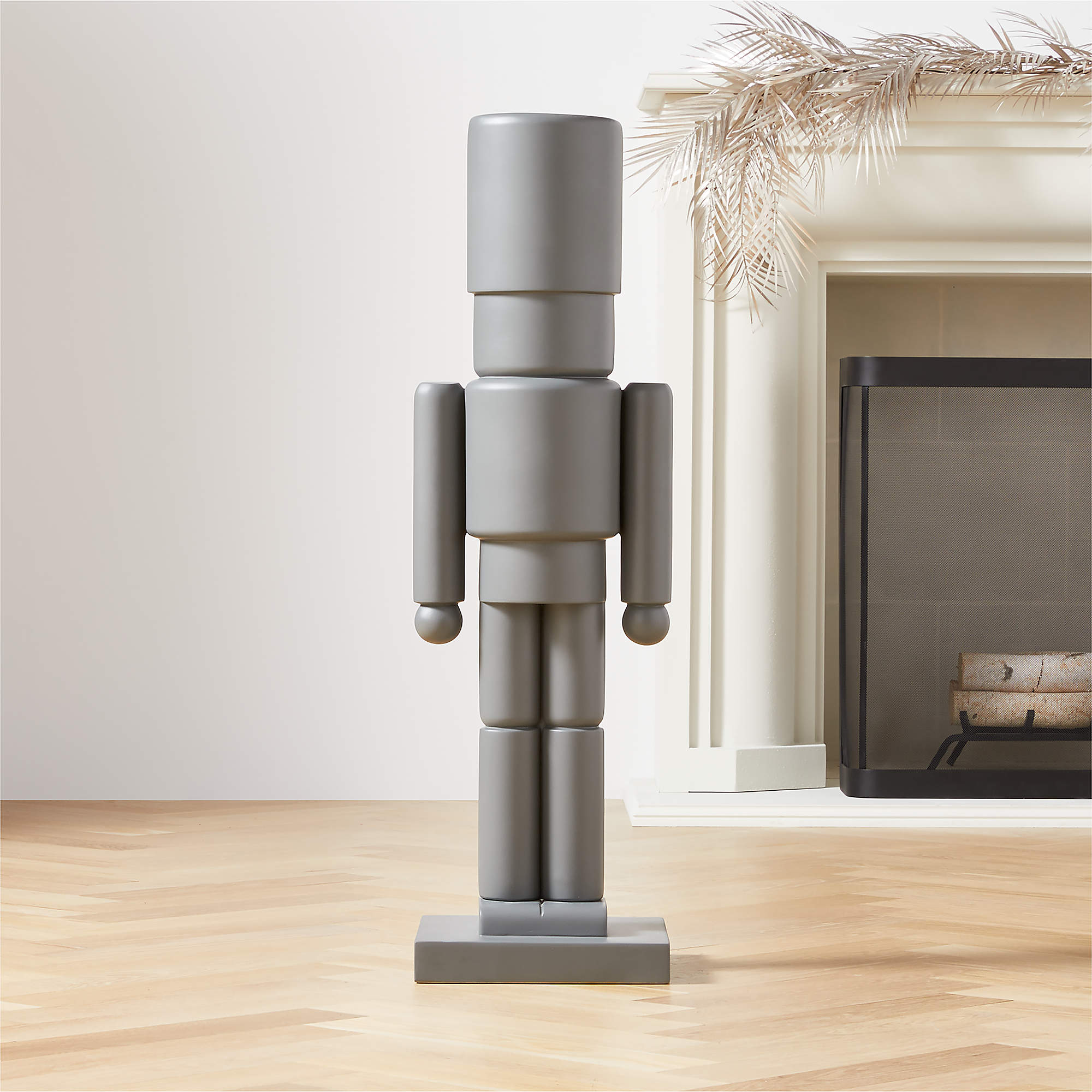 Grey Cement Toy Soldier Figure 40" | CB2