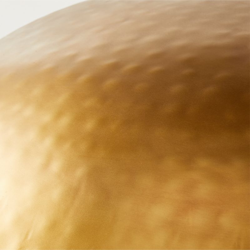 Shallow Modern Hammered Brass Pendant Light + Reviews | CB2