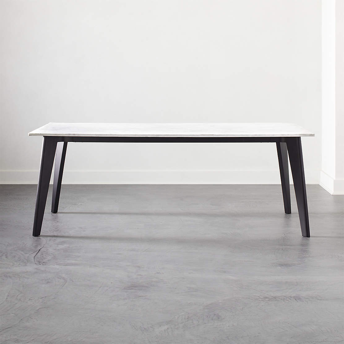 Harper Black Modern Dining Table with Black Marble Top. + Reviews | CB2