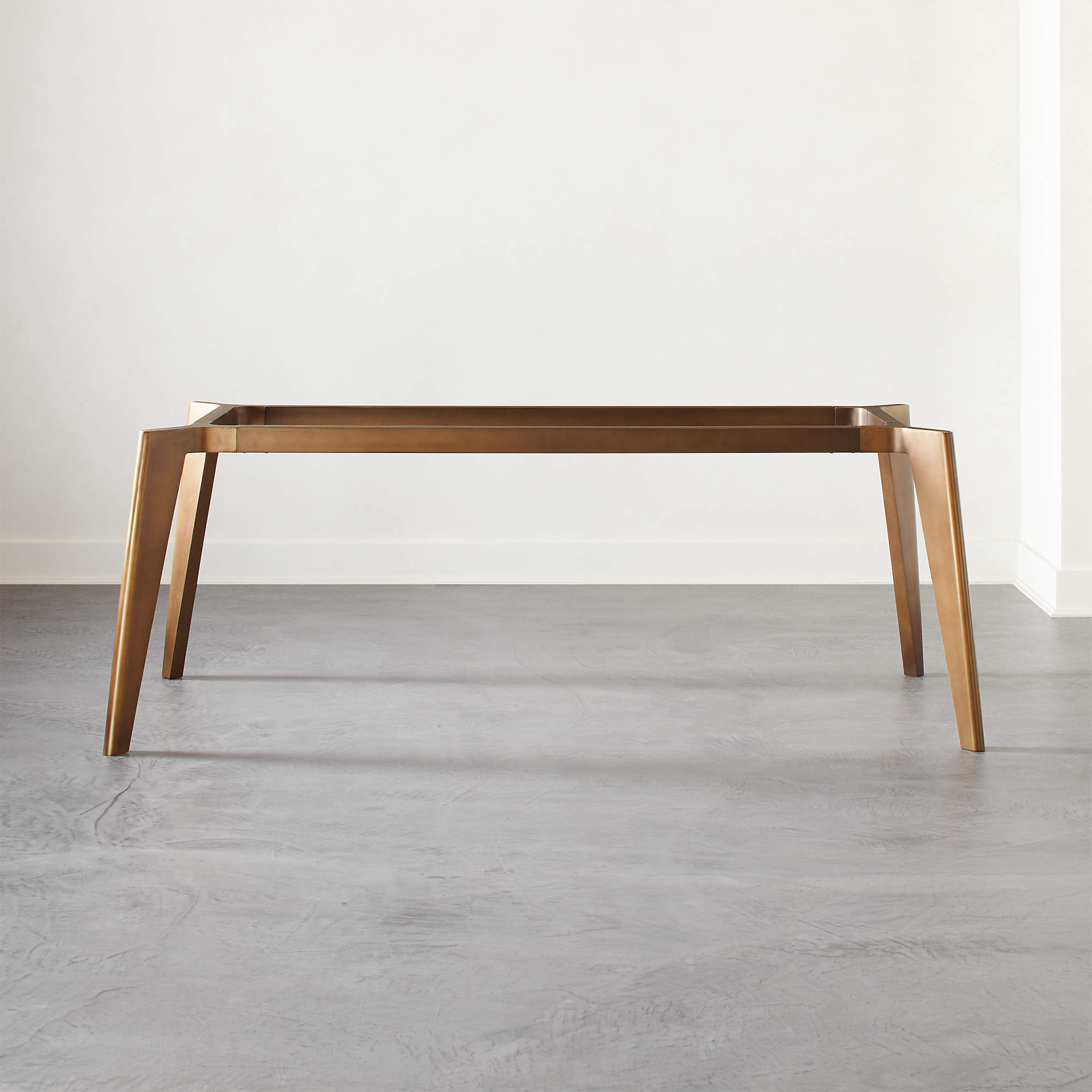 Harper Brass Dining Table Base + Reviews | CB2