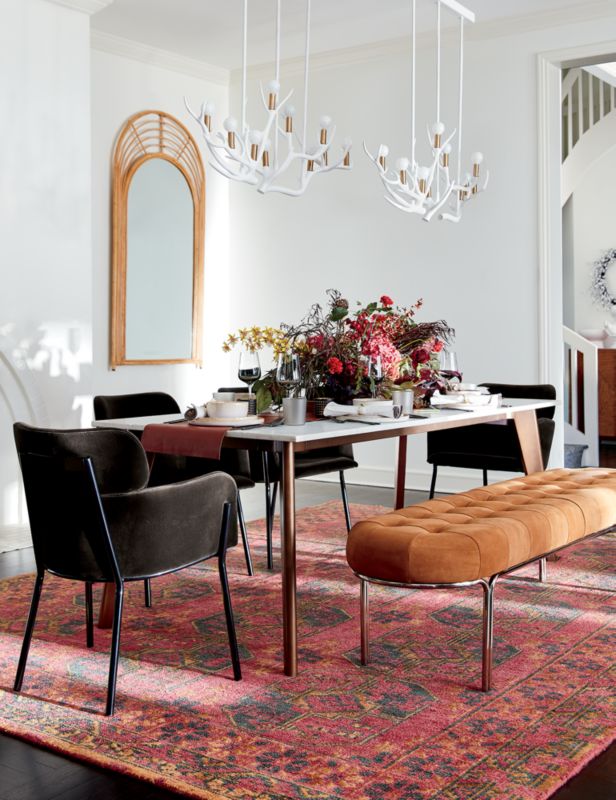 Azalea Mink Grey Velvet Dining Chair + Reviews | CB2