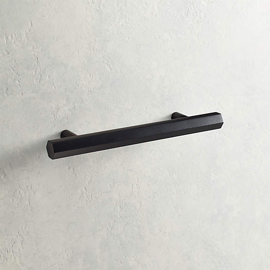 Lavau Black Metal Cabinet Handle 4" + Reviews | CB2